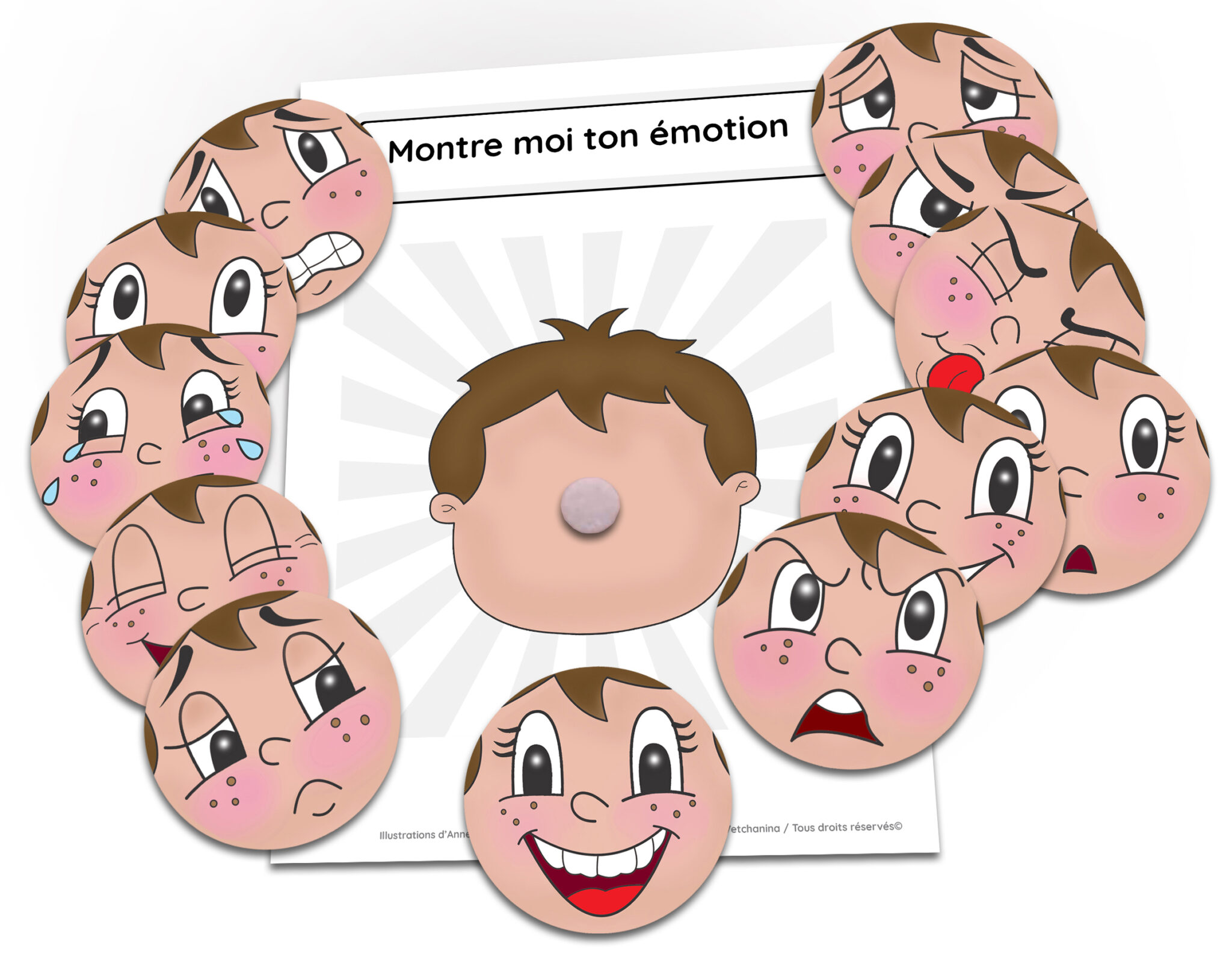 Les pictogrammes émotions (Garçon) - Les pictogrammes